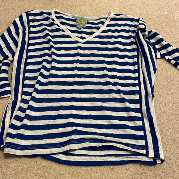 C&C California | Tops | Cc Top In Blue And White Striped | Poshmark